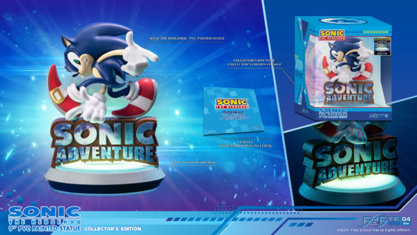 First 4 Figures Sonic Adventure Cover Art Sonic PVC Statue Now ...