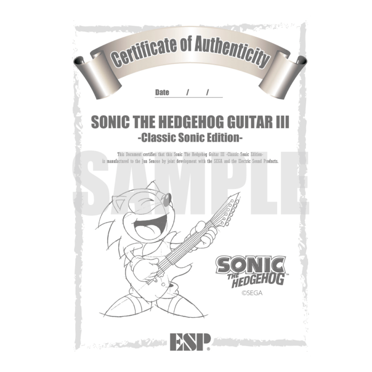 Classic Sonic ESP Guitar Now Available in Japan! – Sonic City ⋆★ Sonic ...