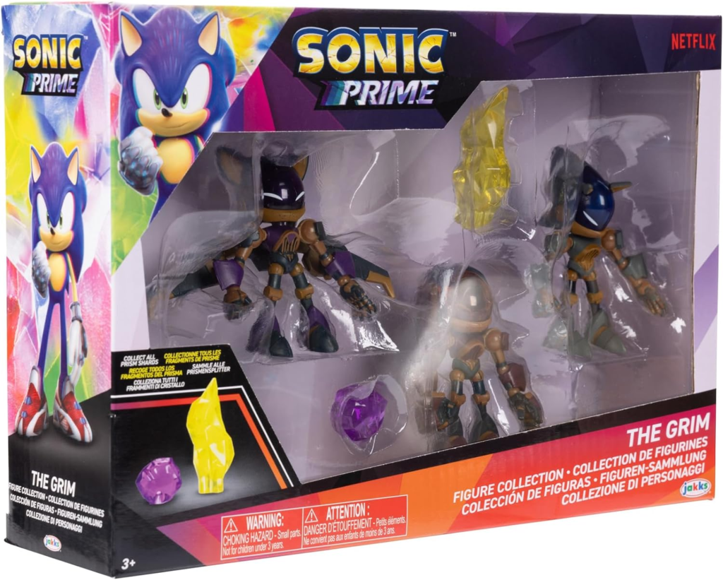 JAKKS Pacific Sonic Prime Wave 4 5″ Figures and Grim 2.5″ Multipack ...