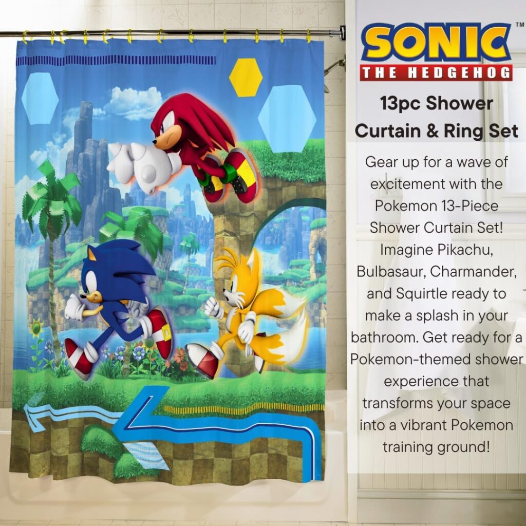 Franco Manufacturing Releases Sonic the Hedgehog Themed Shower Curtain ...