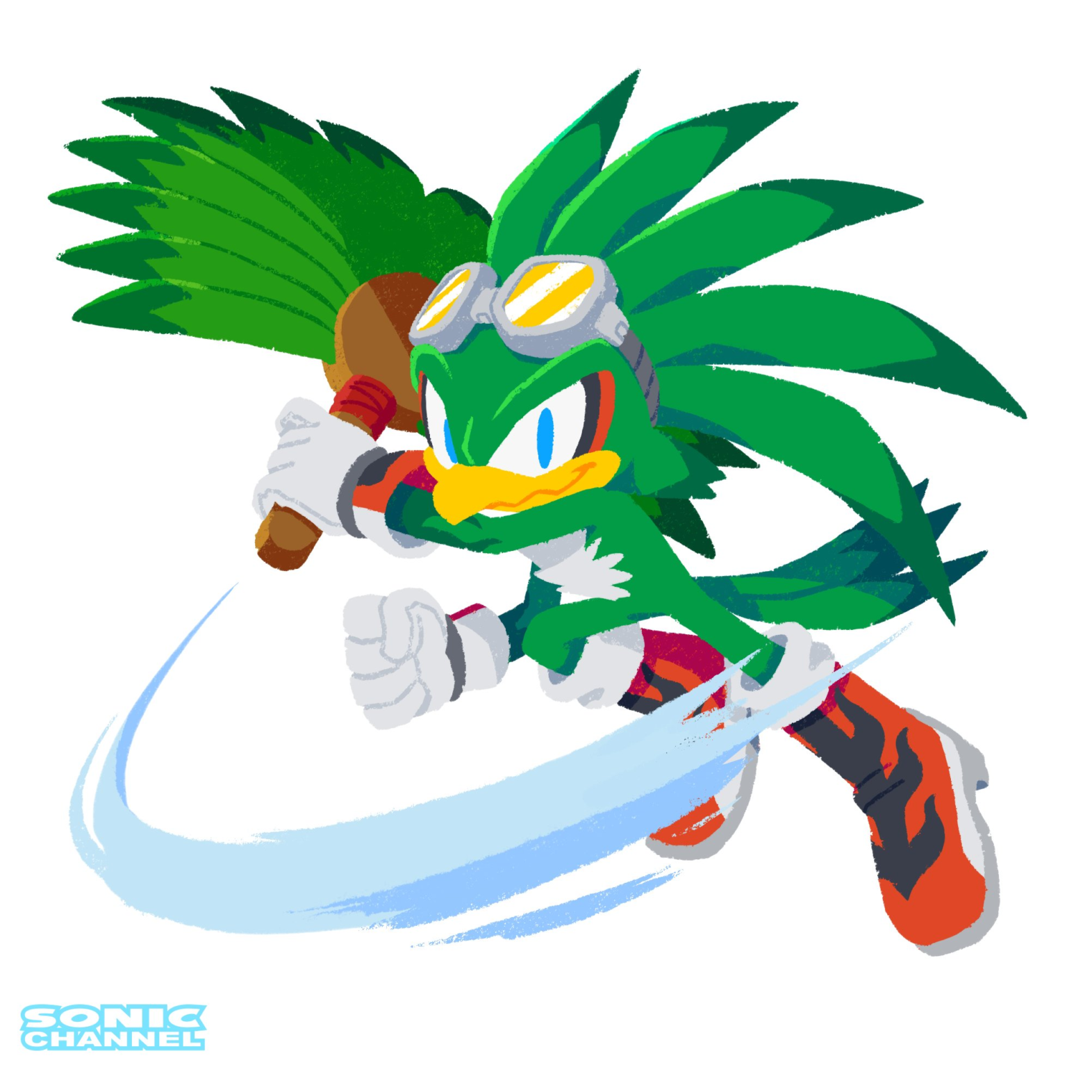 Sonic Channel Commemorative Illustration: Jet the Hawk Swoops In ...