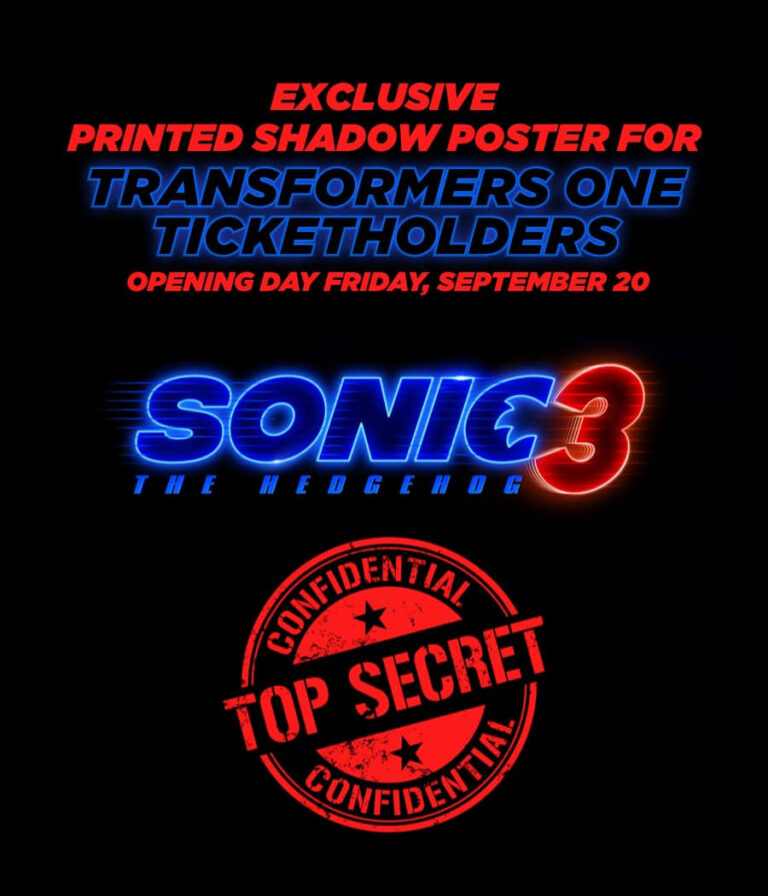 Exclusive Sonic Movie 3 Collector’s Print to be Given Away with First 300 Transformers One ...