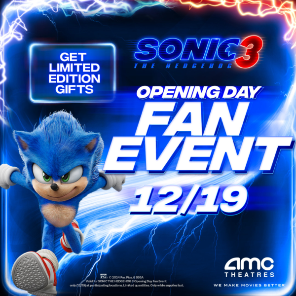 Snack from Sonic’s Head: Sonic 3 Collectibles and Fan Events at AMC ...