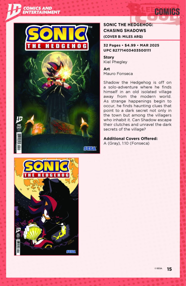 Shadow the Hedgehog Set for His First IDW Solo Adventure in 2025 ...