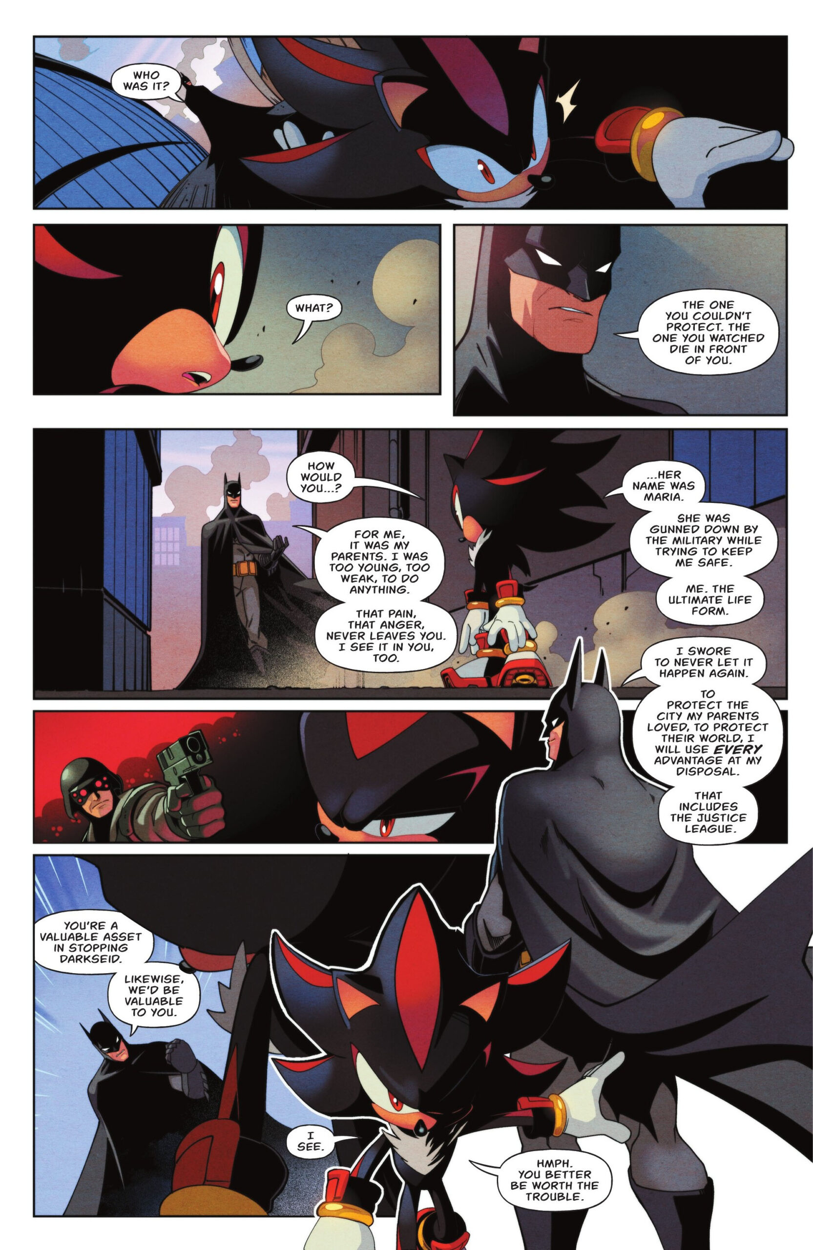 DC x Sonic the Hedgehog #1 Delivers an Unexpectedly Emotional Team-Up Between Batman and Shadow ...