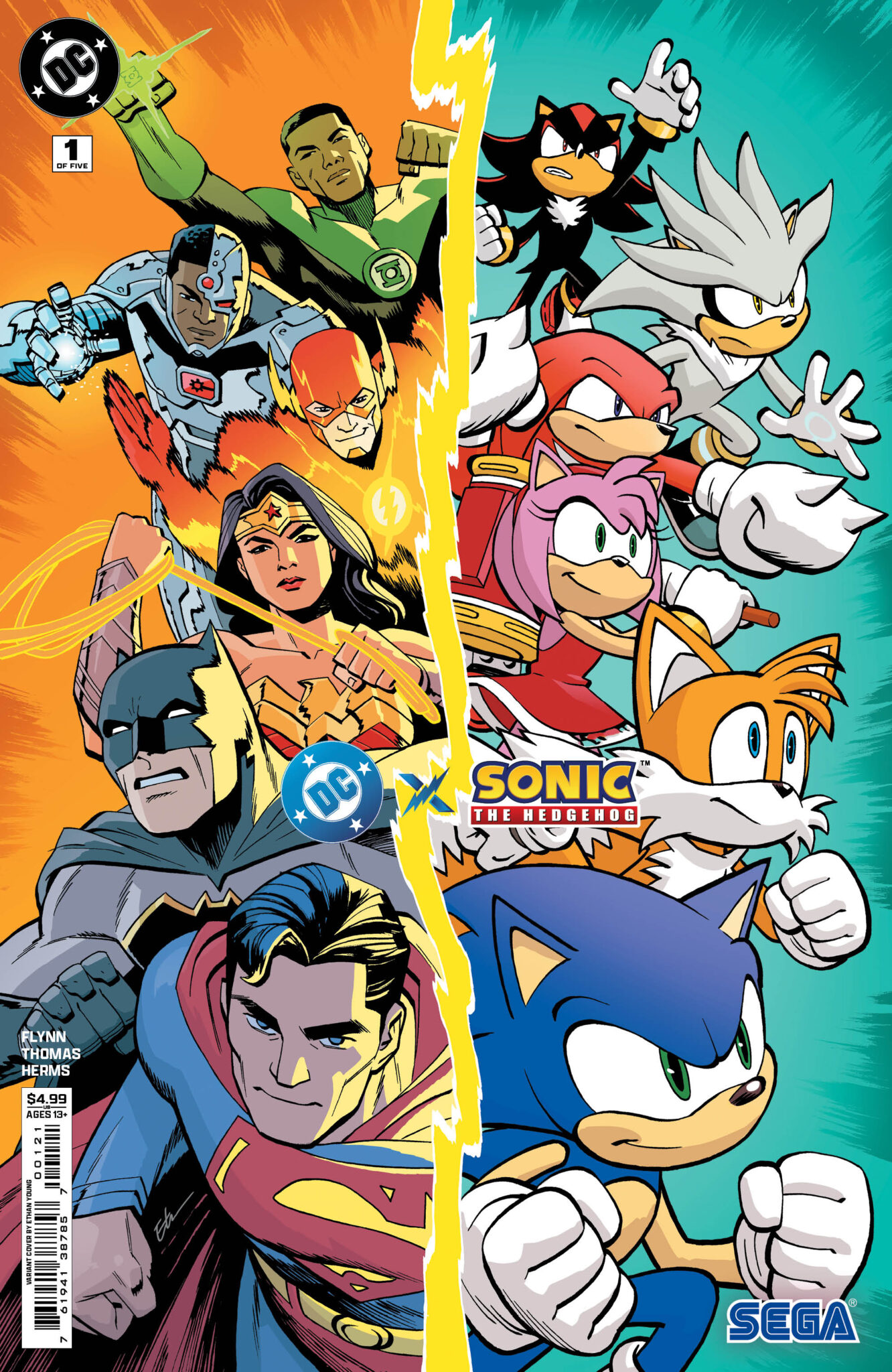 First Look at DC x Sonic the Hedgehog Revealed: Sonic Teams Up with the ...
